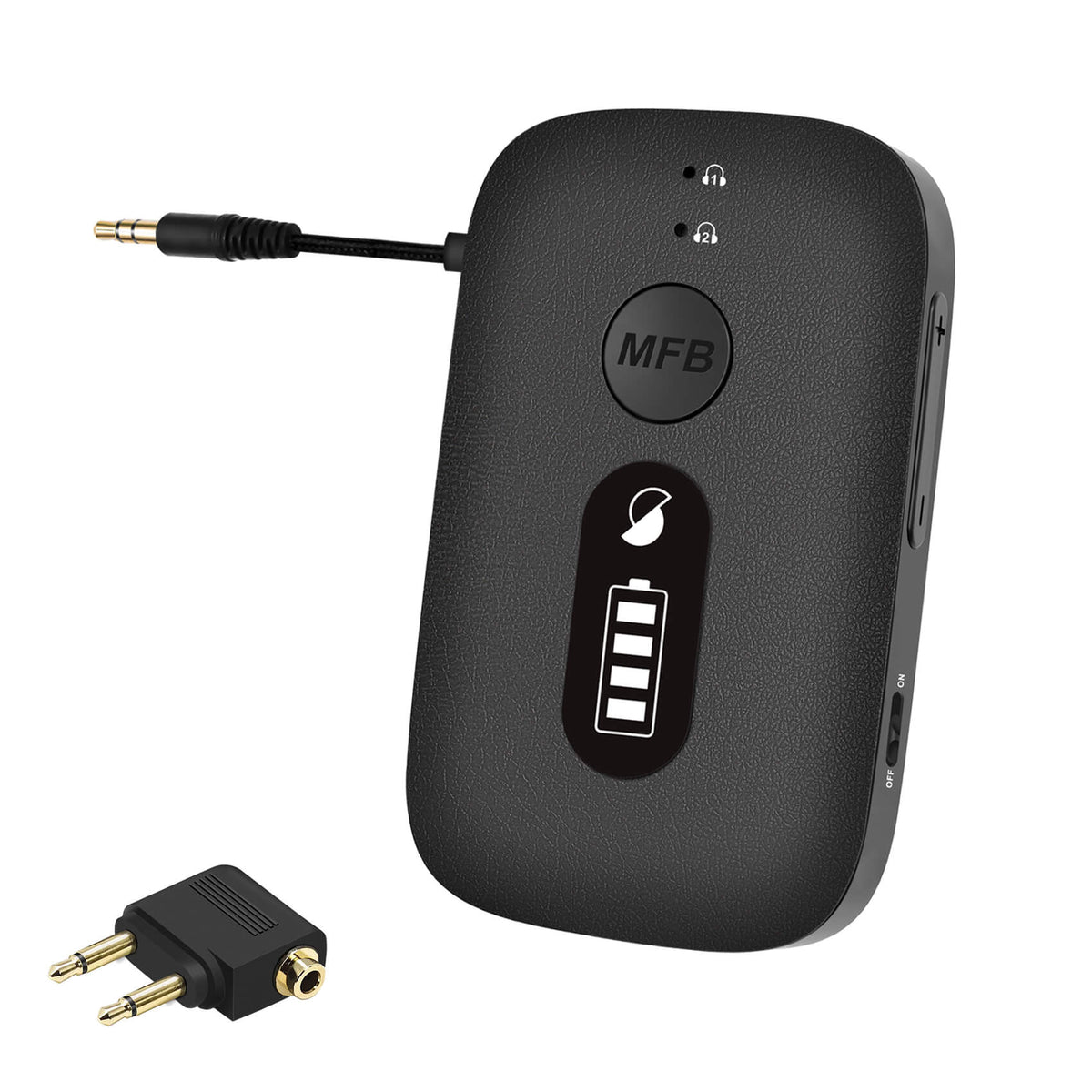 SIMOLIO Airplane Bluetooth Transmitter for Earbuds/Headphones JH-203A ...