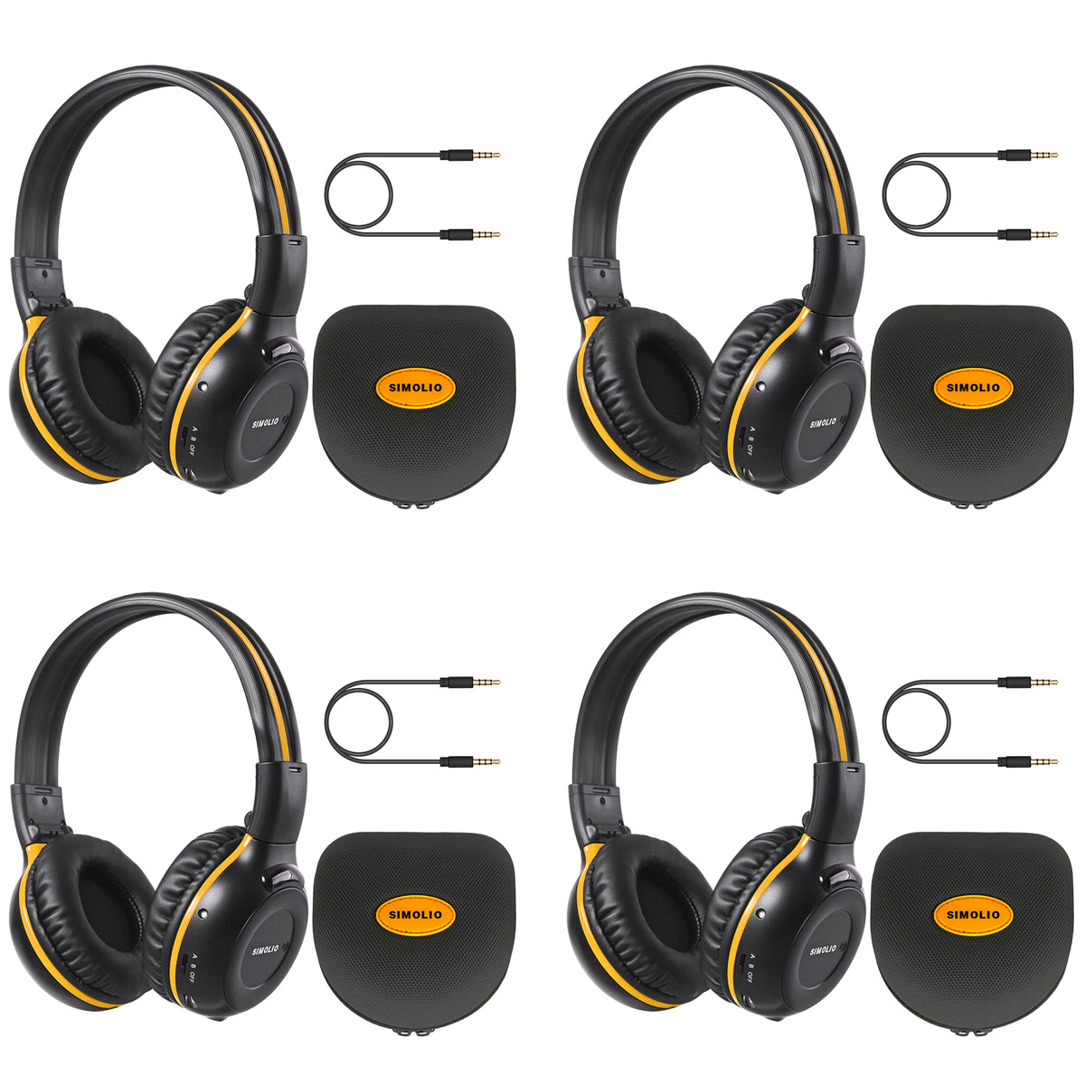 Dual Channel Wireless DVD Headphones, IR Car Kids Headphones for Pilot ...