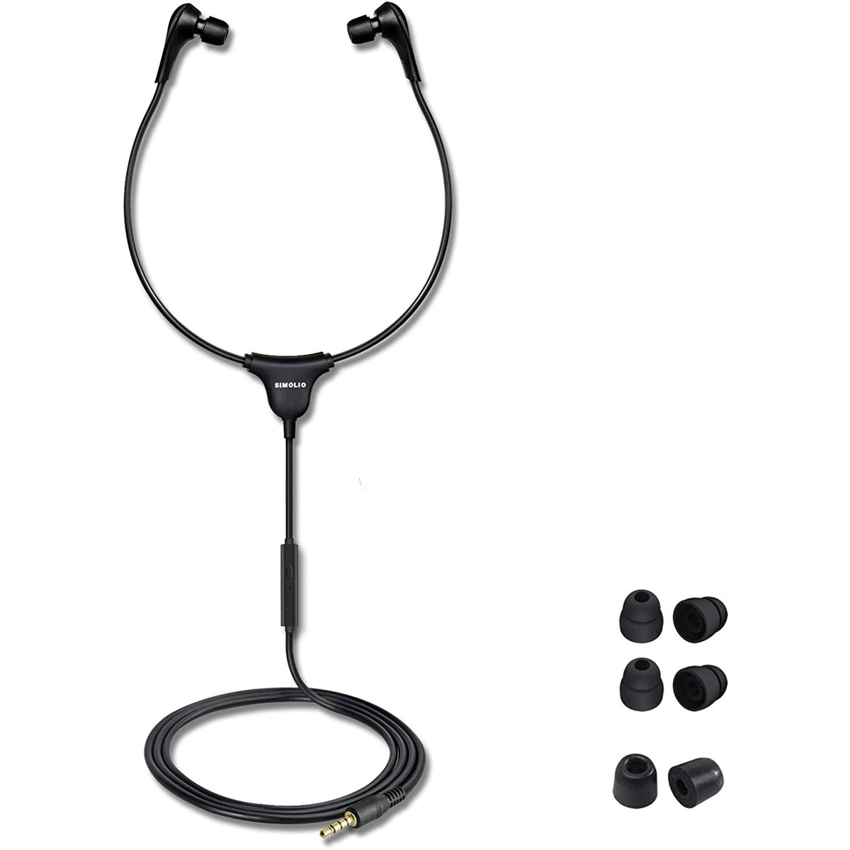 SIMOLIO Stereo Headset with Mic, Light Weight Stethoscope Transcriptio ...