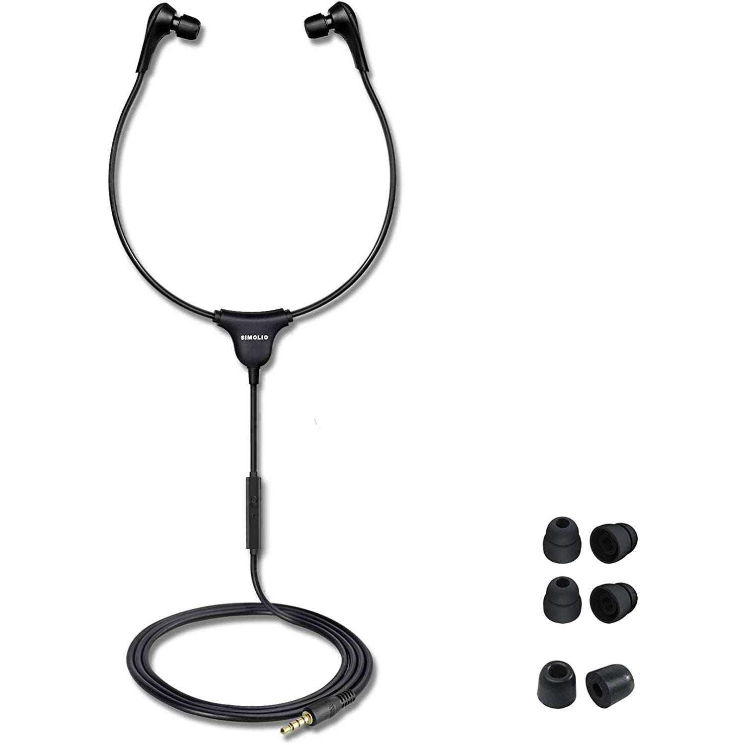 SIMOLIO Stereo Headset with Mic, Light Weight Stethoscope Transcriptio ...